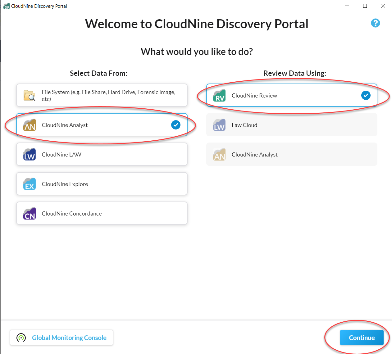 CloudNine Discovery Portal - CloudNine Analyst: Can I Send Data from CloudNine Analyst to ...