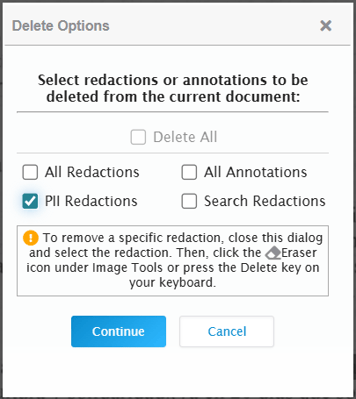 CloudNine Review: How do I delete/remove redactions applied to a document?