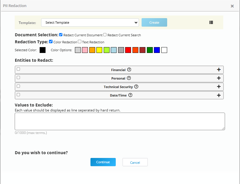 CloudNine Review: Is there a way to quickly redact PII information?
