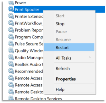 Viewing the Windows Print Queue