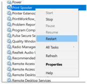 Viewing the Windows Print Queue